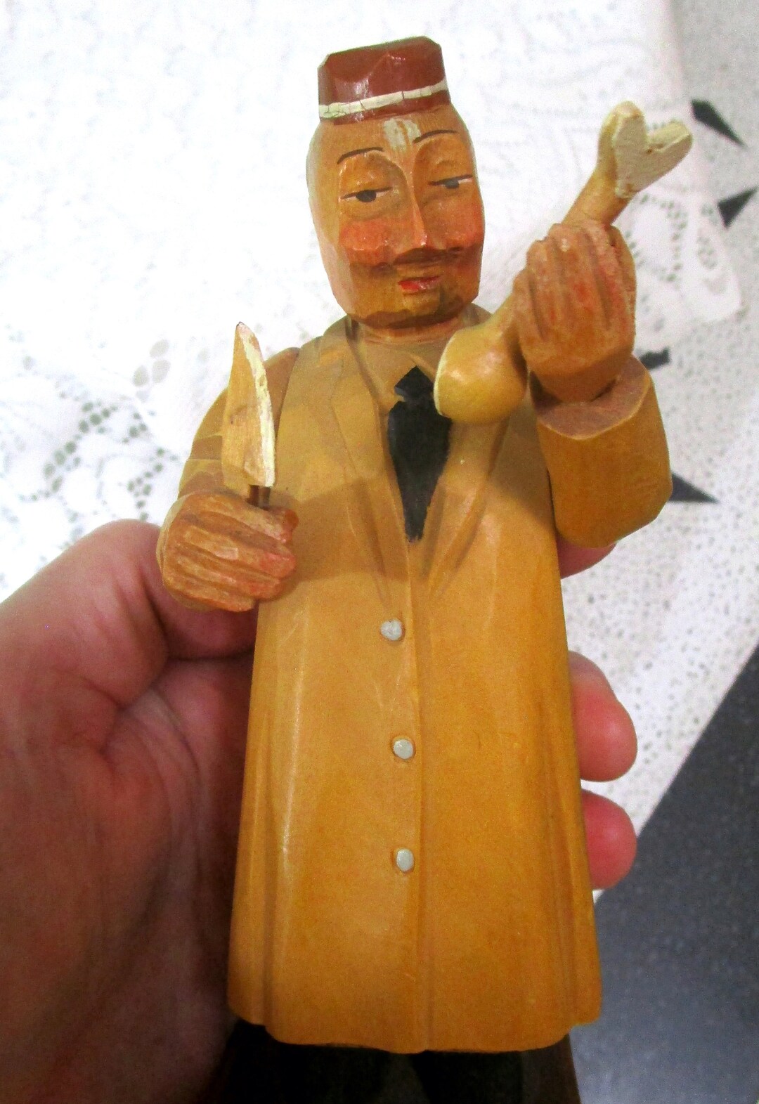 Vintage Carving, Doctor Carving, Sawbones, Folk Art, Doctor Gift, Med ...