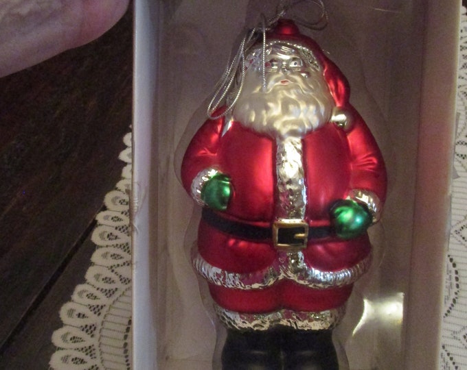 Dept 56, Mercury Glass, LARGE, Santa Figurine, Santa Ornament, Glass ...