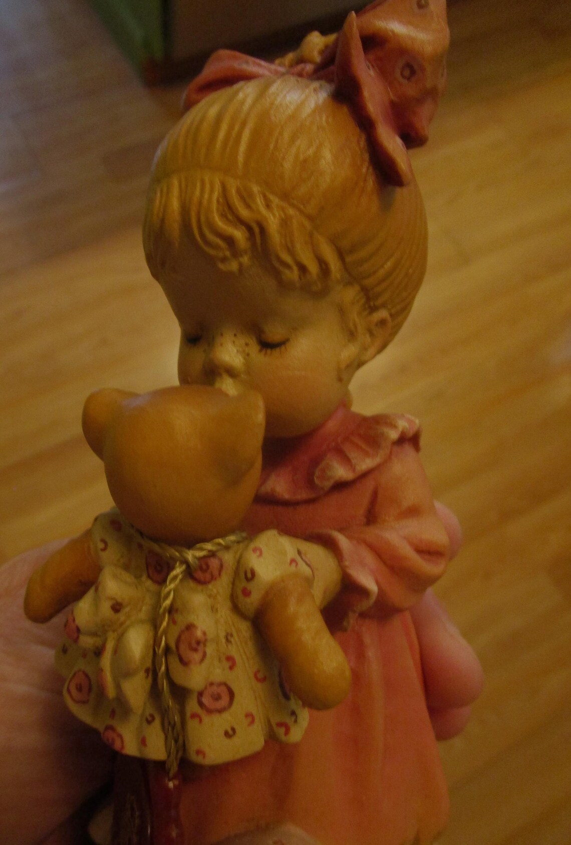 Sara Kay, Anri Figurines, Wake up Kiss, Teddy Bear, Anri Carvings ...