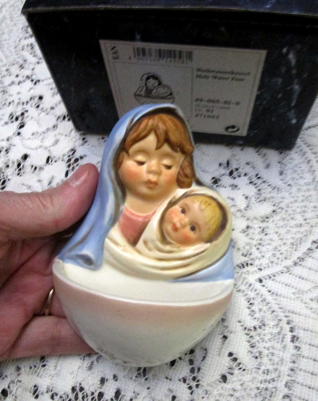 Goebel, Holy Water Font, Goebel Madonna, Baby Jesus, Vintage Goebels ...