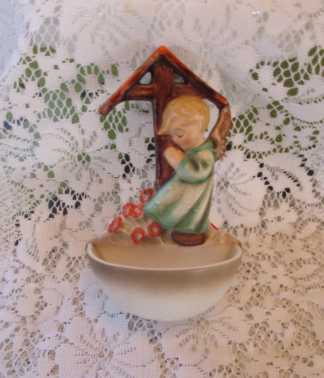 Holy Water Font, Hummel Font, Religious Hummel, Hummel Angel, Angel Font, Religious Decor ...