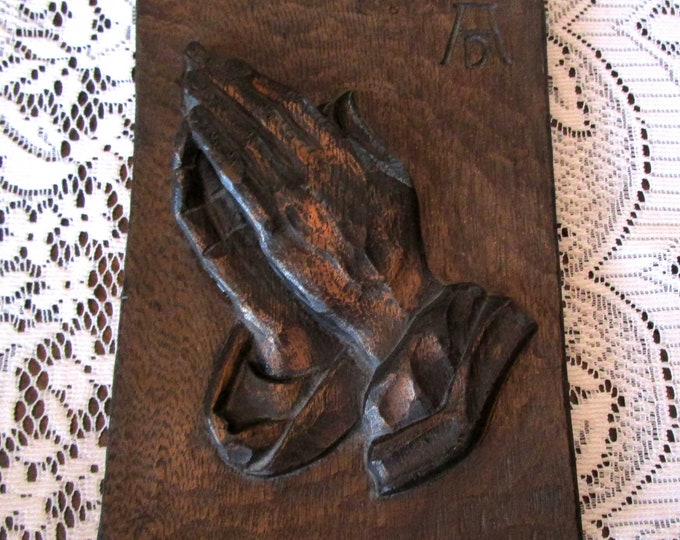 Carved, Praying Hands, Religious Decor, Wall Decor, Religious Plaque ...