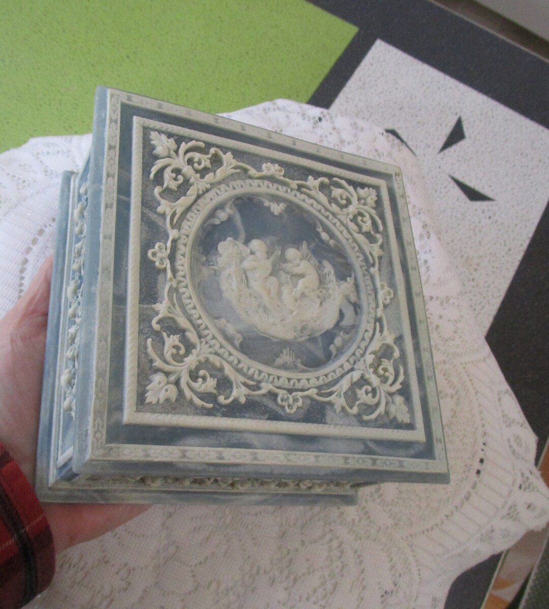 Incolay Box, Cherubs, Enchanted Frog, Vintage Boxes, Jewelry Box ...