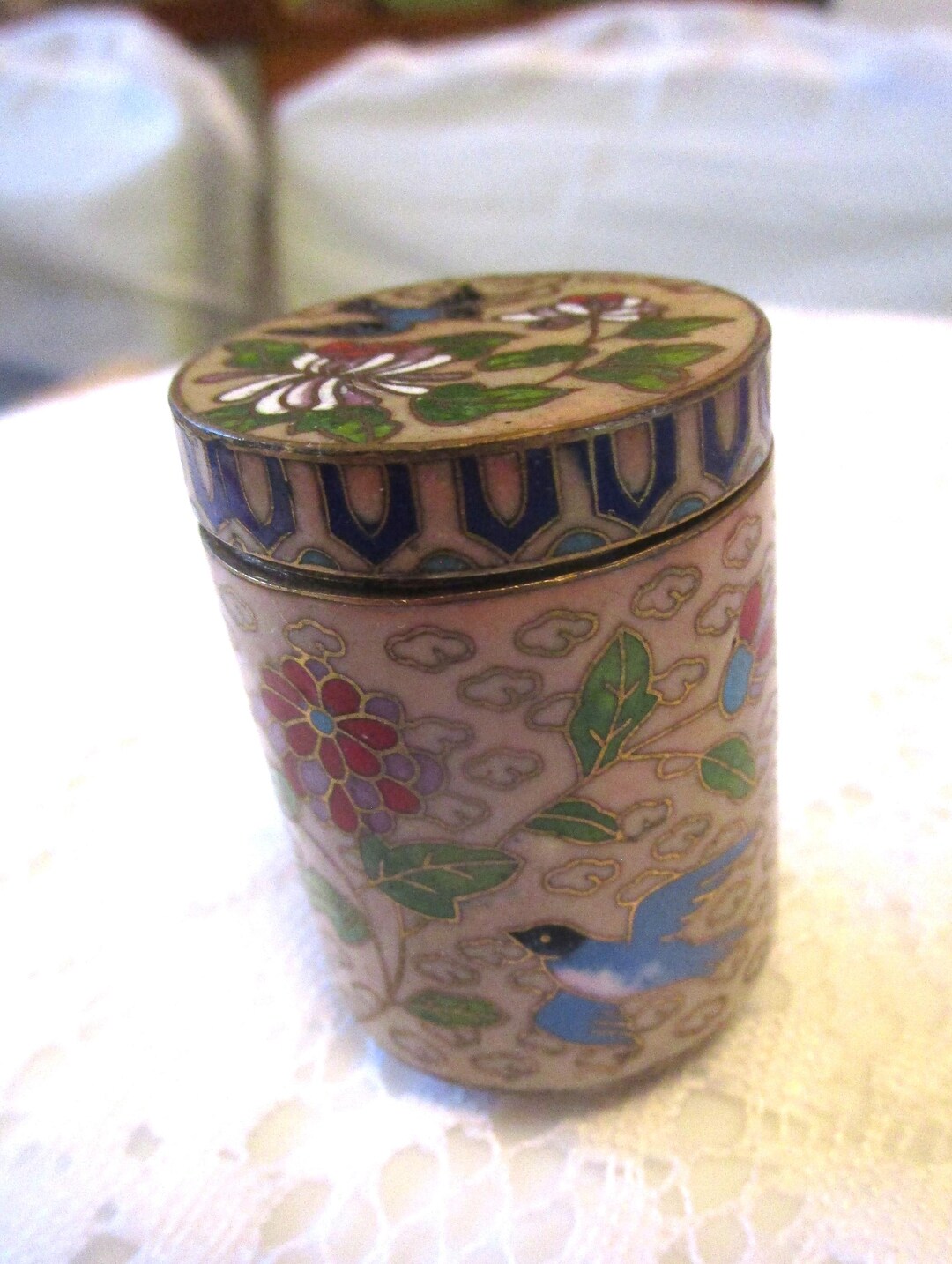 Cloisonne Snuff Box, Pill Box, Antique Cloisonne, Chinese Box, Chinese ...