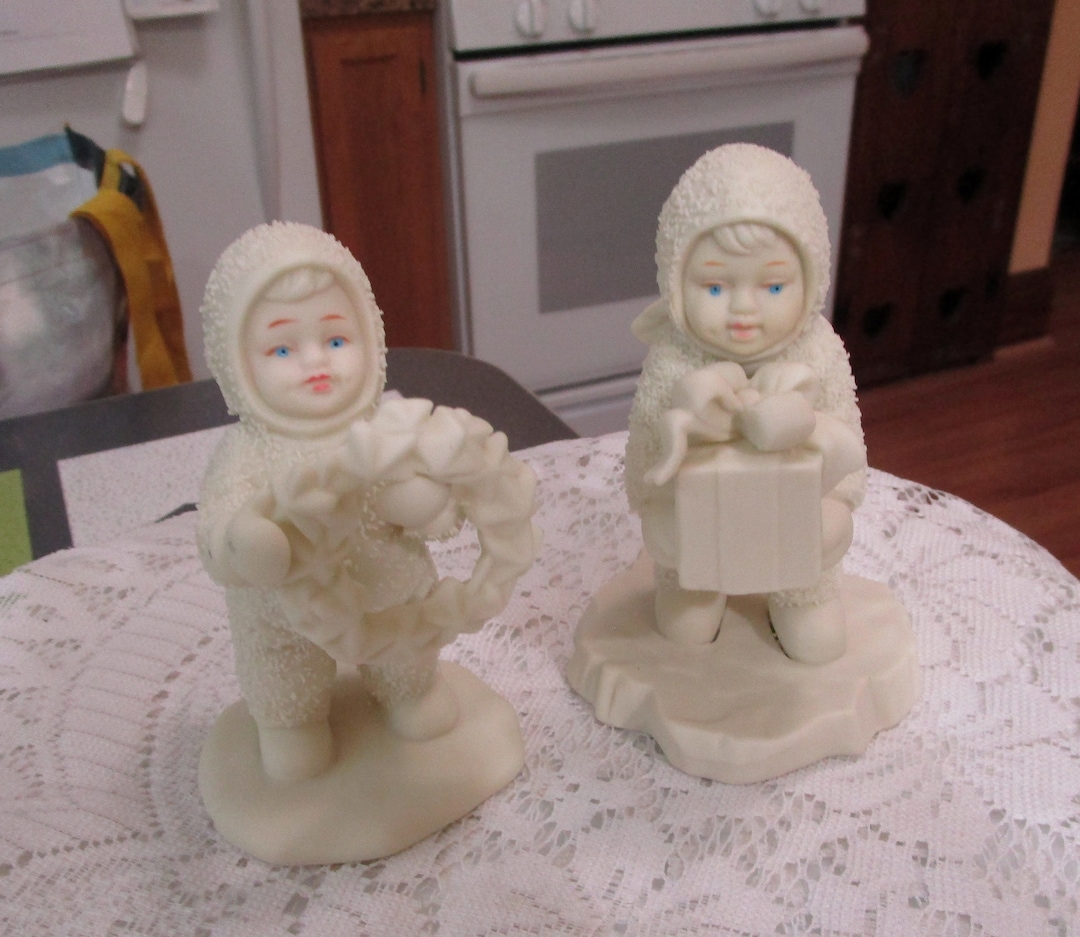2, Snowbaby Figurines, Vintage Snowbabies, Dept 56, Christmas Figurines ...