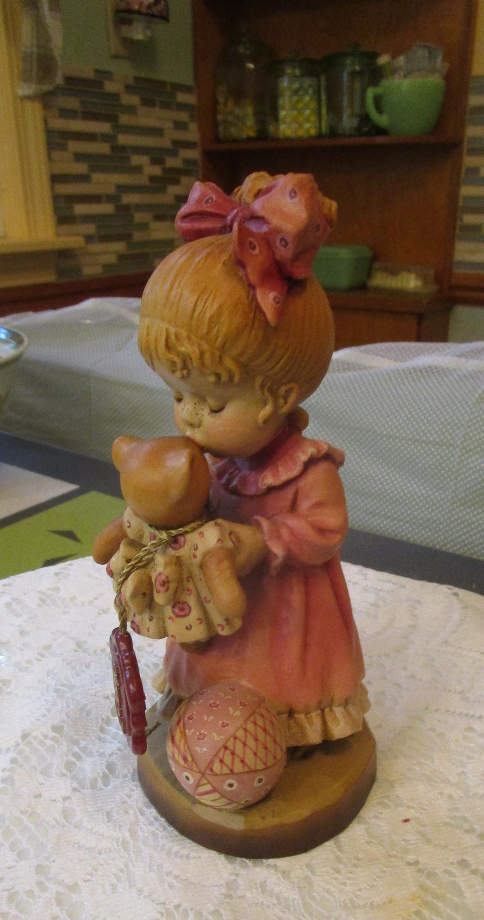 Sara Kay, Anri Figurines, Wake up Kiss, Teddy Bear, Anri Carvings ...