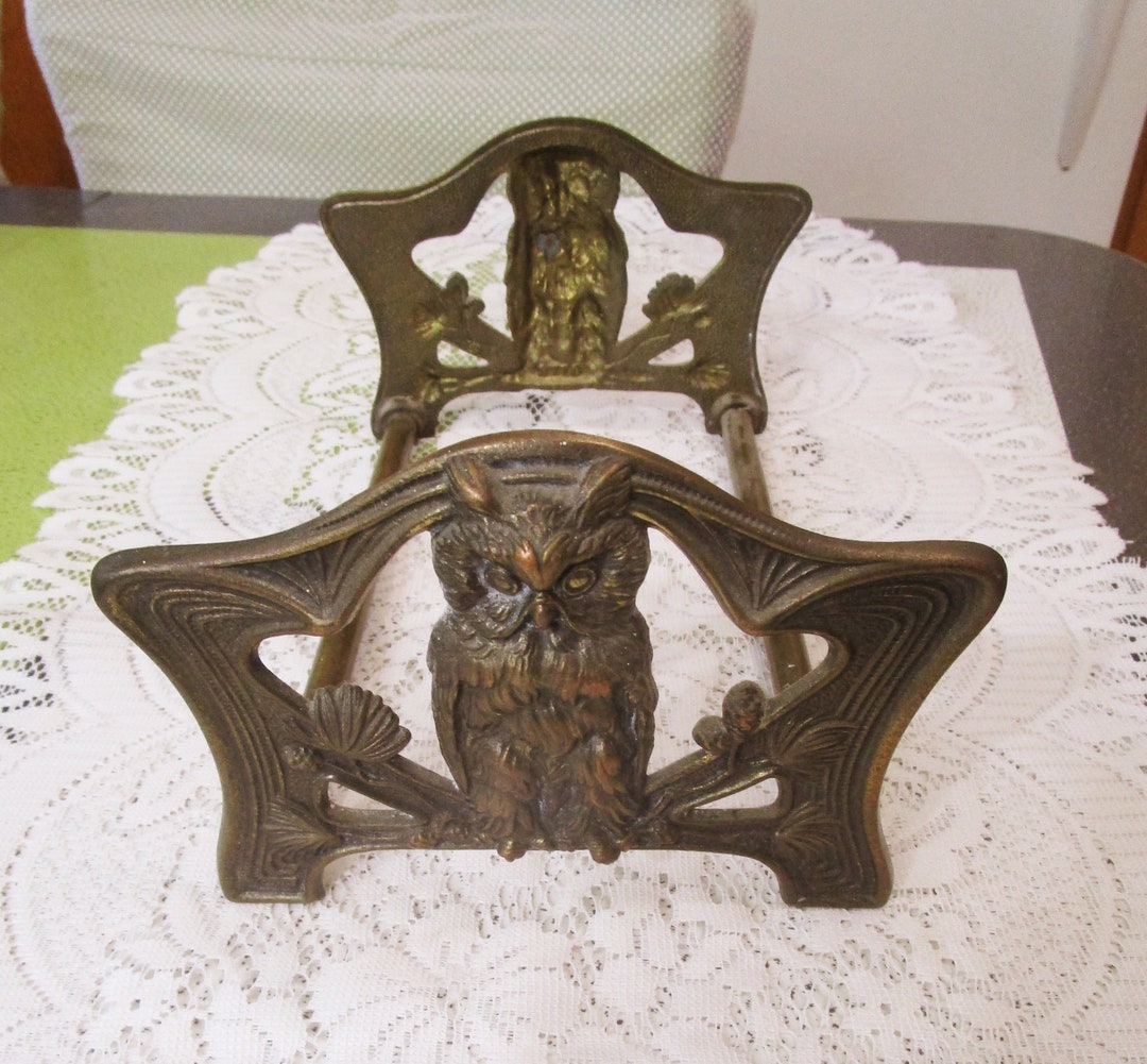 Book Holder Owls Metal Book Holders Vintage Bookends Book - Etsy