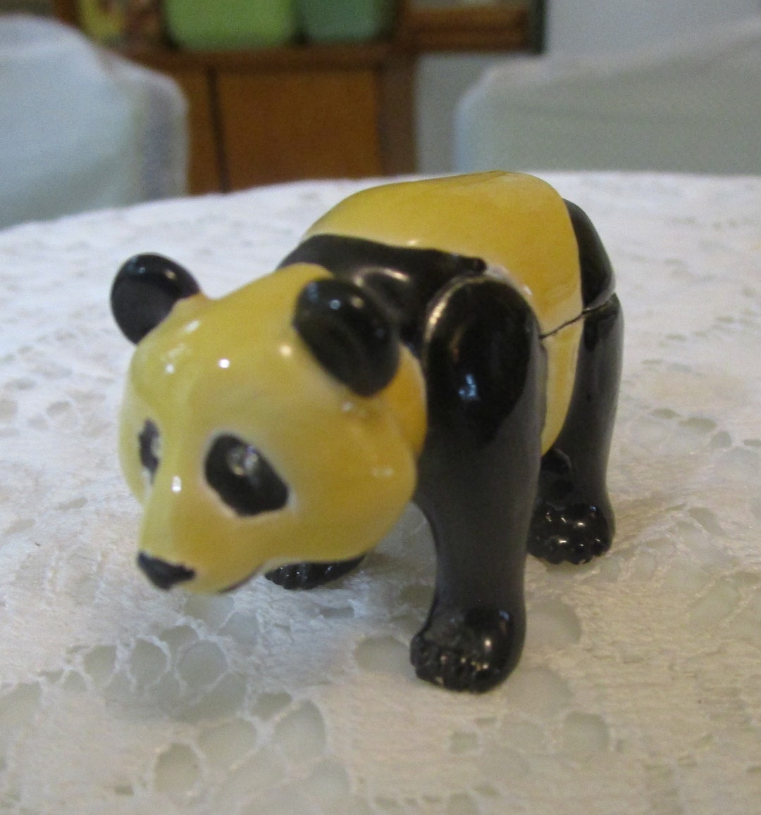Monet, Trinket Box, Panda Bear, Vintage Panda, Panda Figurine ...