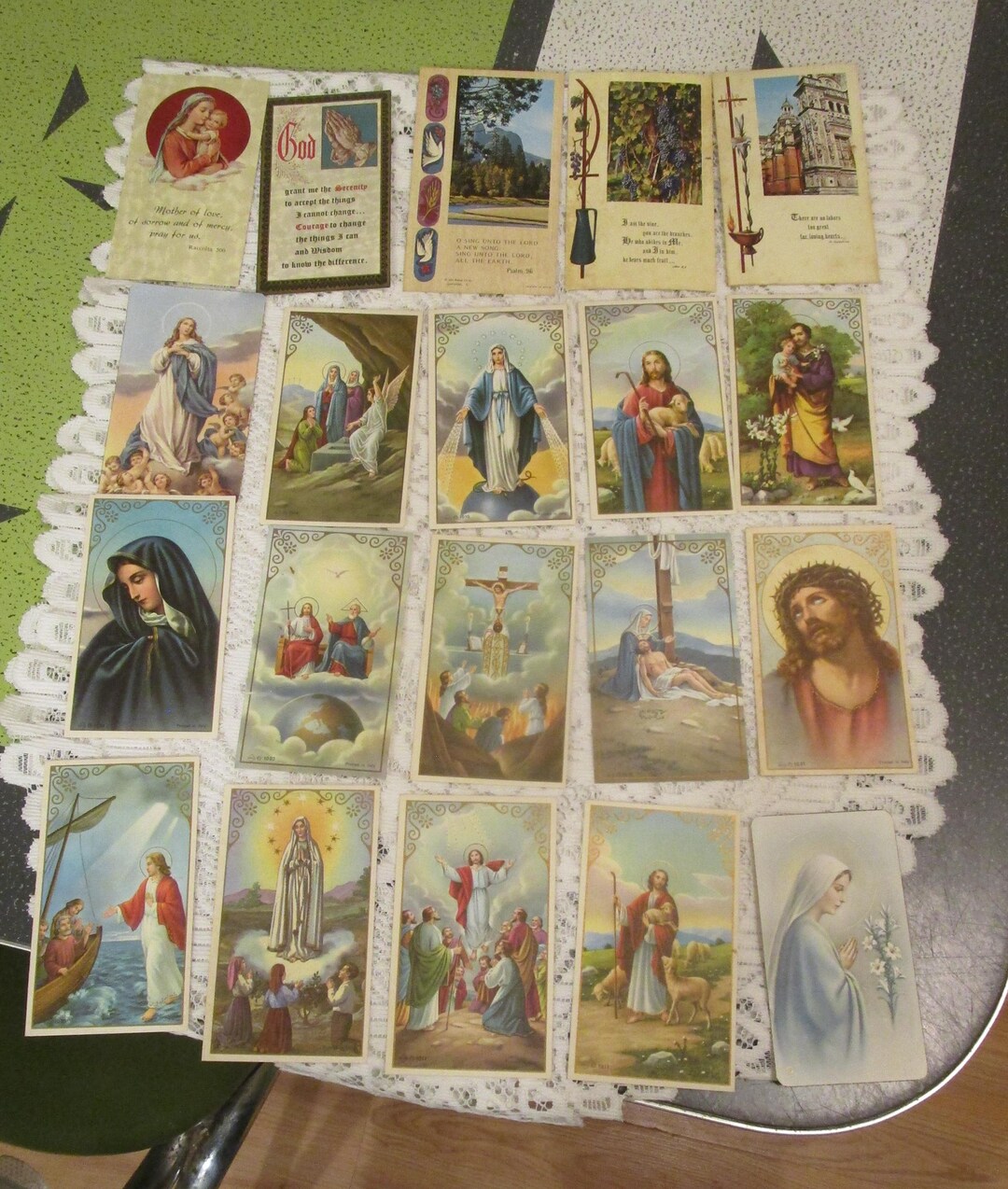 20, 1970s, Prayer Cards, Funerary Cards, Religious Cards, Jesus, Virgin ...