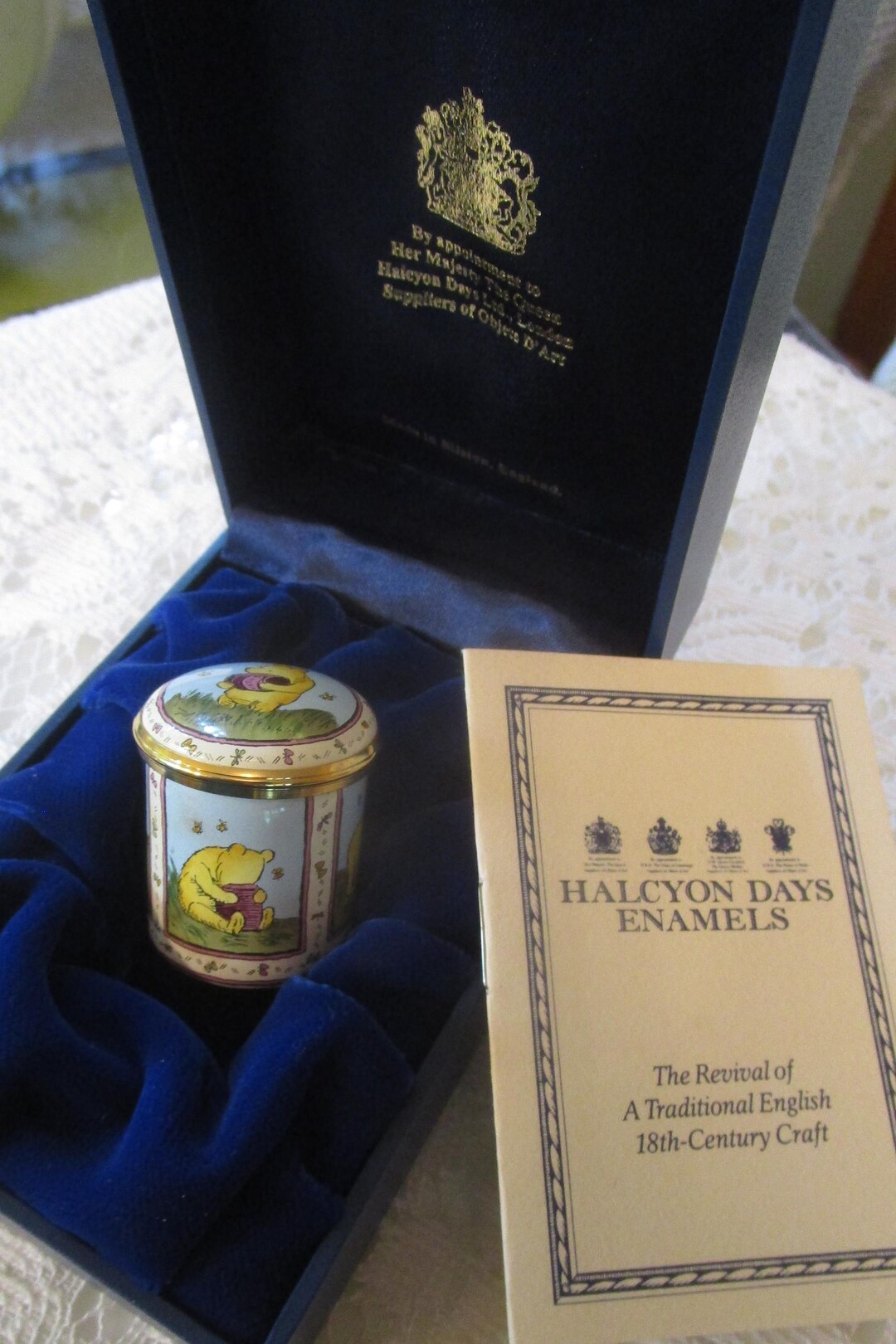 Halcyon Days, Enamel Box, Trinket Box, Pill Box, Winnie the Pooh, Honey ...