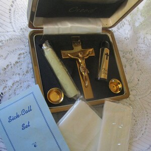 Creed, Sick Call Set, Holy Water, Crucifix, Communion, Sacraments ...