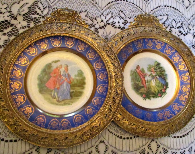 Antique, Dutch Art, Portrait Plates, Hand Painted, Wall Decor, Wall ...