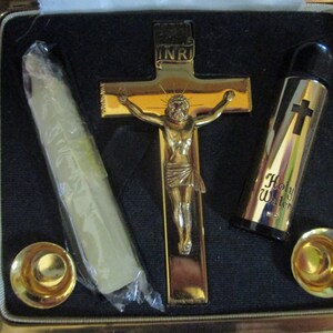 Creed, Sick Call Set, Holy Water, Crucifix, Communion, Sacraments ...
