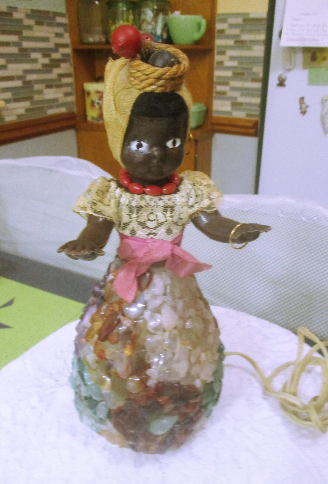 Doll Lamp, Kitschy, Gem Studded, Ethnic Doll, Vintage Lamps, Night ...