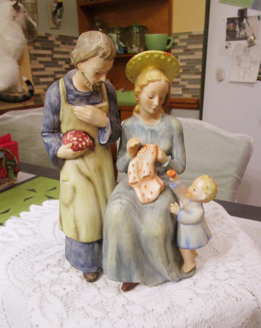 RARE Goebel Holy Family Mary Sewing Christ Child Religious - Etsy