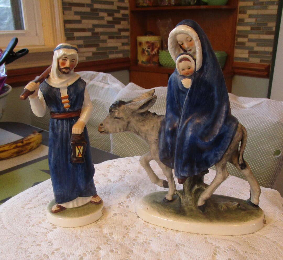 Goebel Statues, Vintage Goebel, Holy Family, Flight Into Egypt, Baby ...