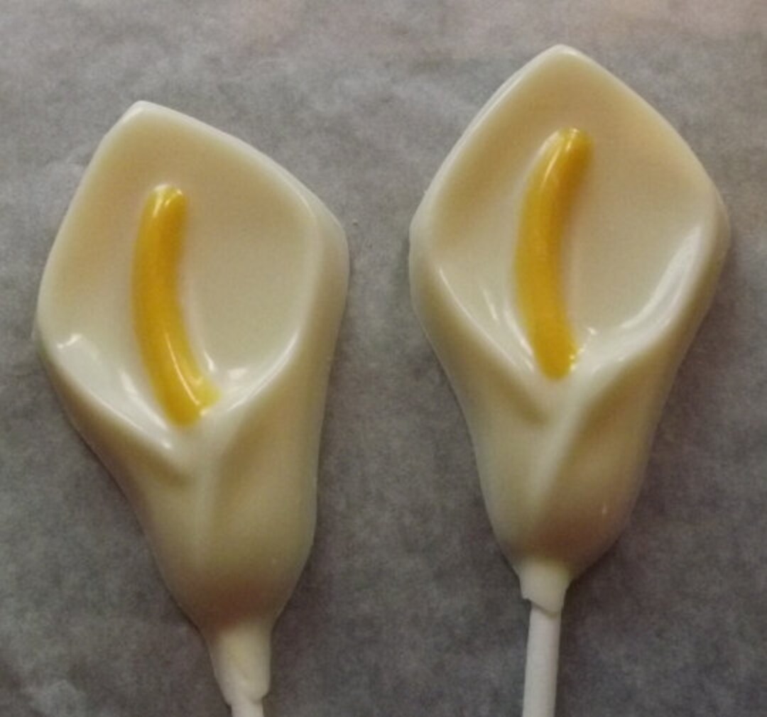 CALLA LILY CHOCOLATE Candy Lollipop Wedding Favors - Etsy