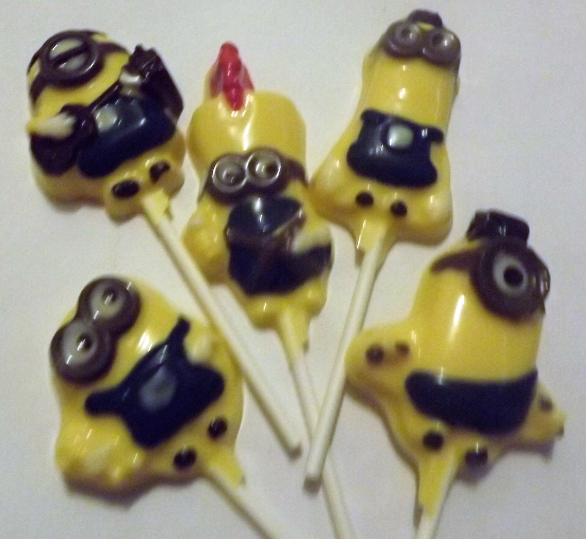Minions Chocolate Candy Lollipops Party Gift Favors - Etsy