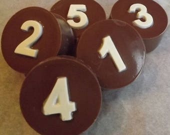 Chocolate Numbers - Etsy