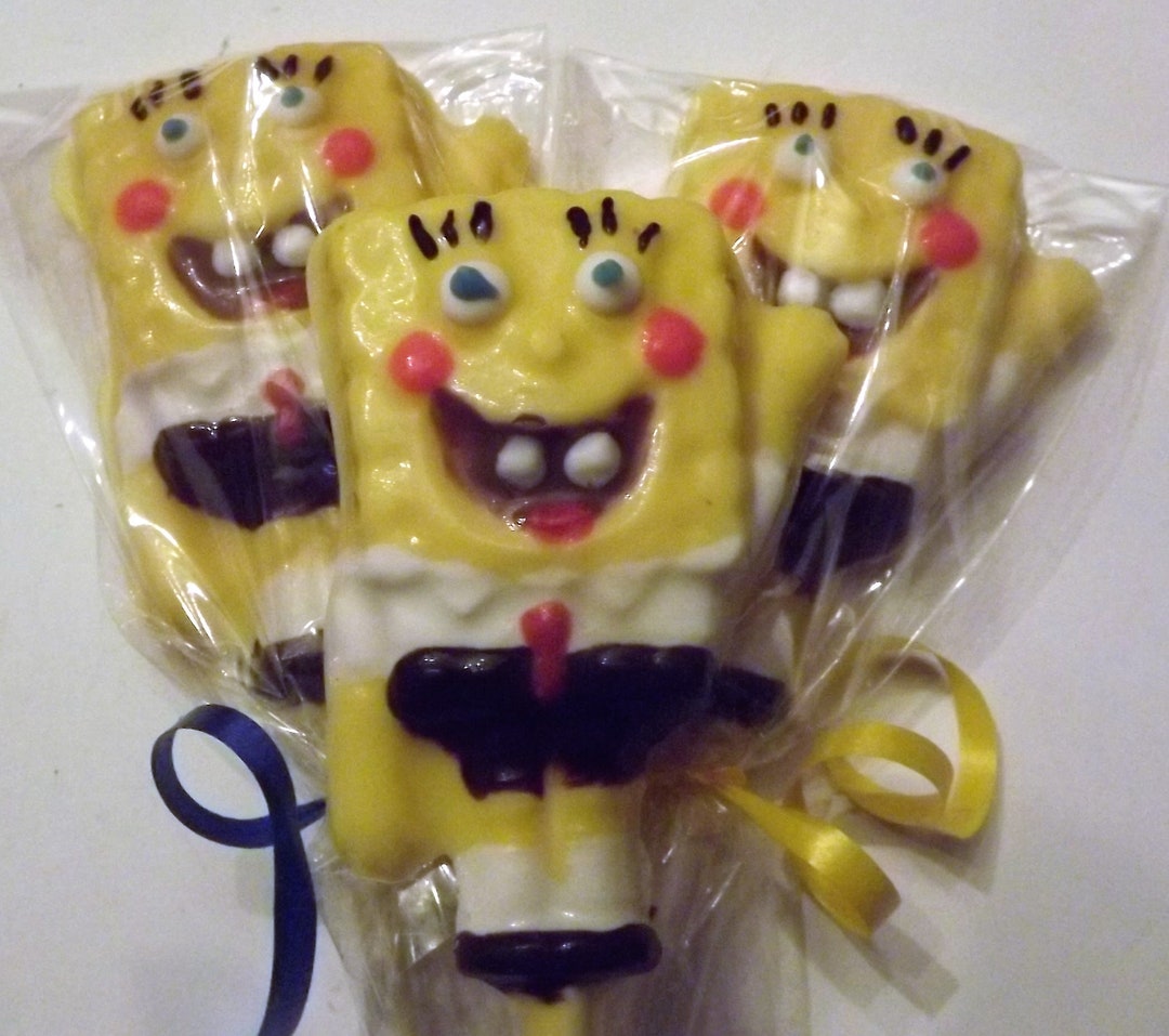 Sponge Squarepants Colored Candy Lollipop Party Favor - Etsy