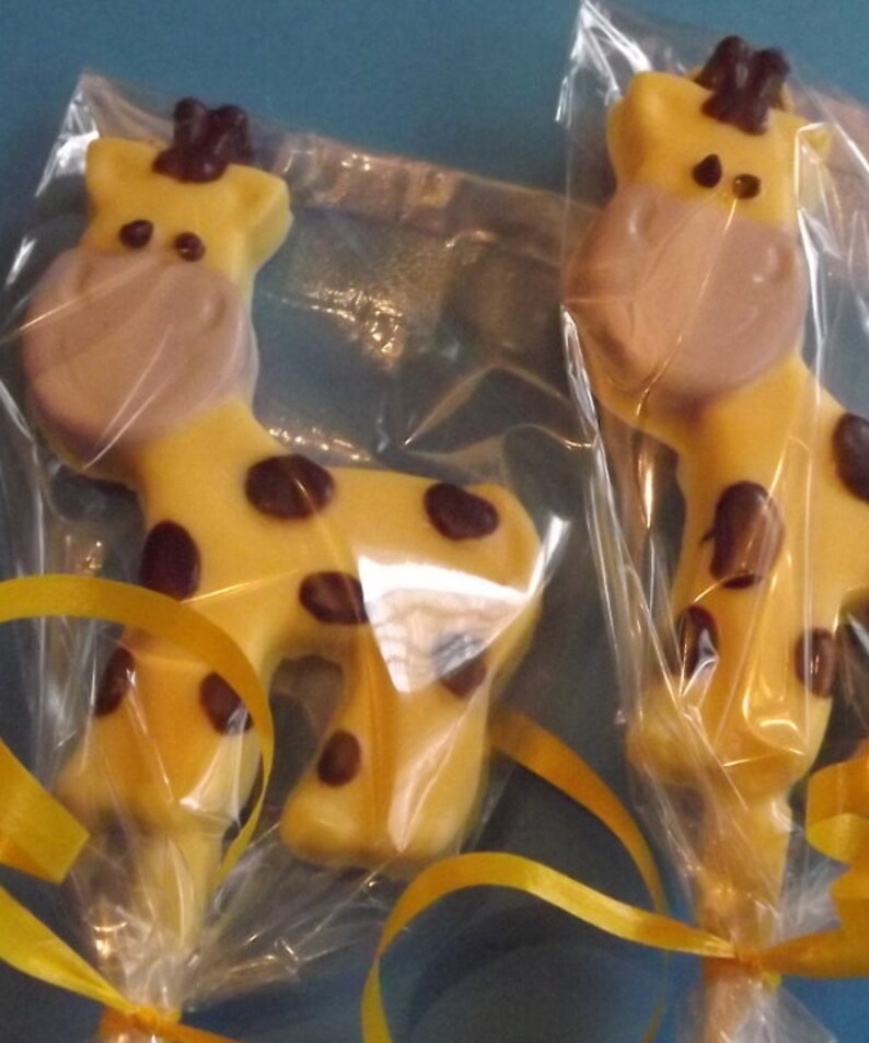 Giraffe Chocolate Candy Lollipop Zoo Safari Party Favors - Etsy