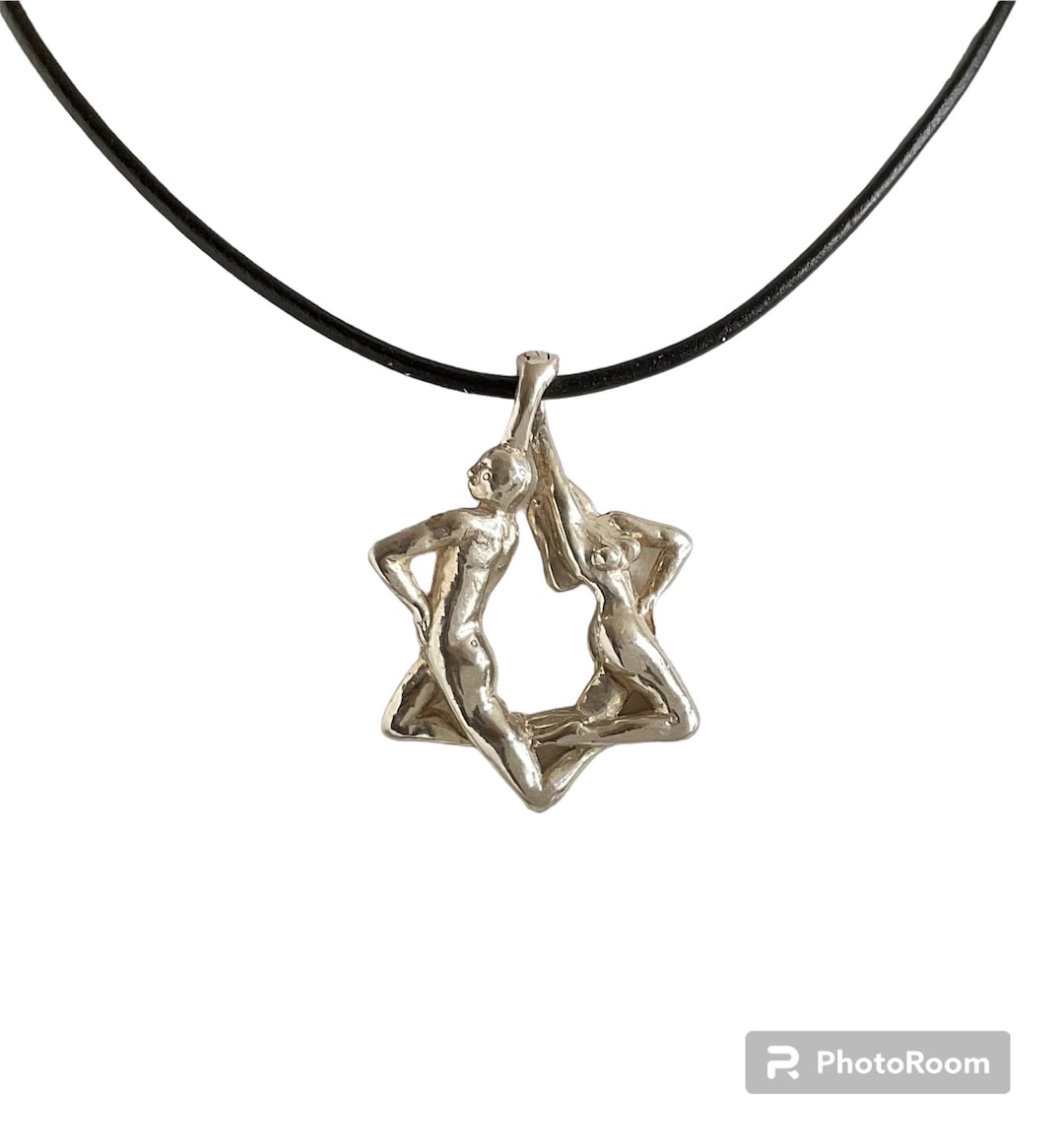 Adam and Eve Star of David Pendant,14k Small, Also in Silver (125) - Etsy