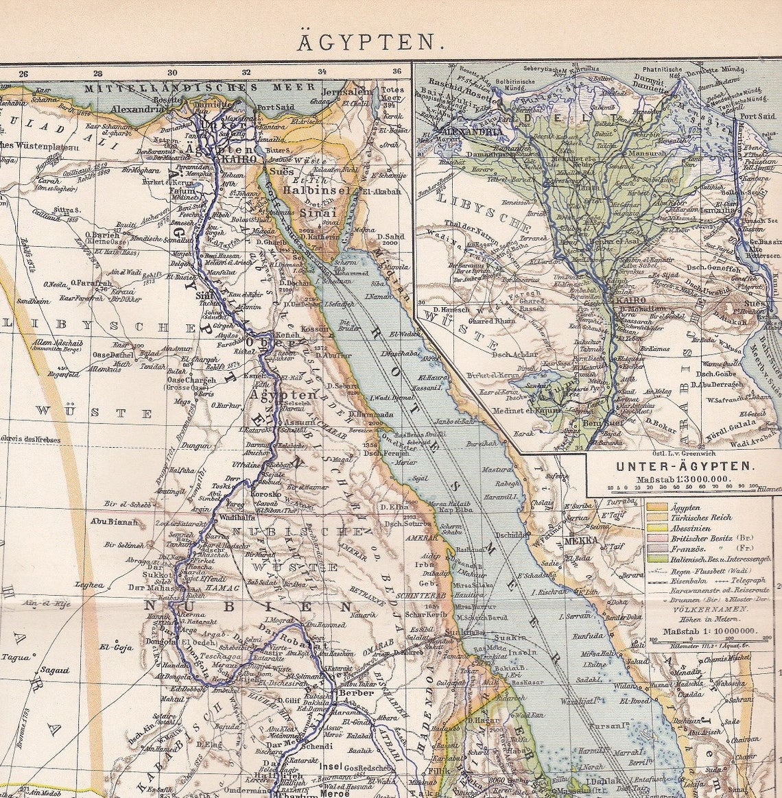 1901 Egypt at the Age of the British Protectorate at the | Etsy