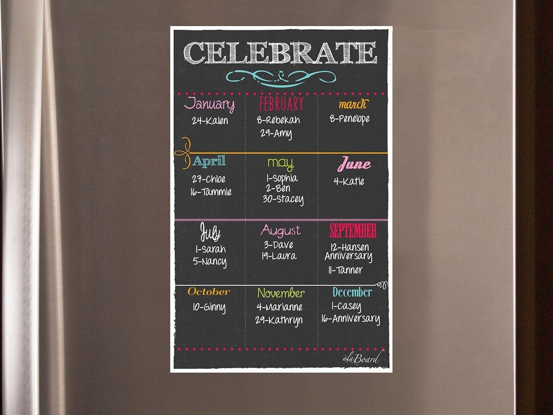 Dry Erase Magnet, Magnet for Tracking Birthdays, Dry Erase Calendar - Etsy