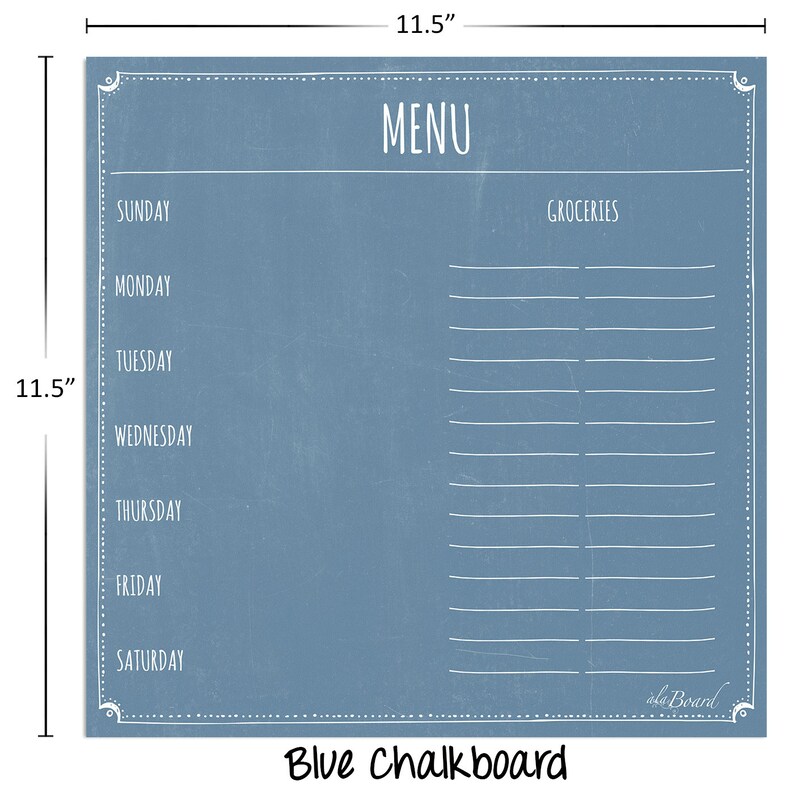 Dry Erase Weekly Menu Meal Planner Fridge Menu Kitchen Menu - Etsy