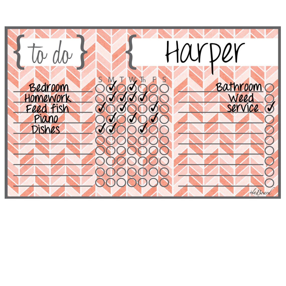 Chore Chart for Kids Family Chore Board | Etsy