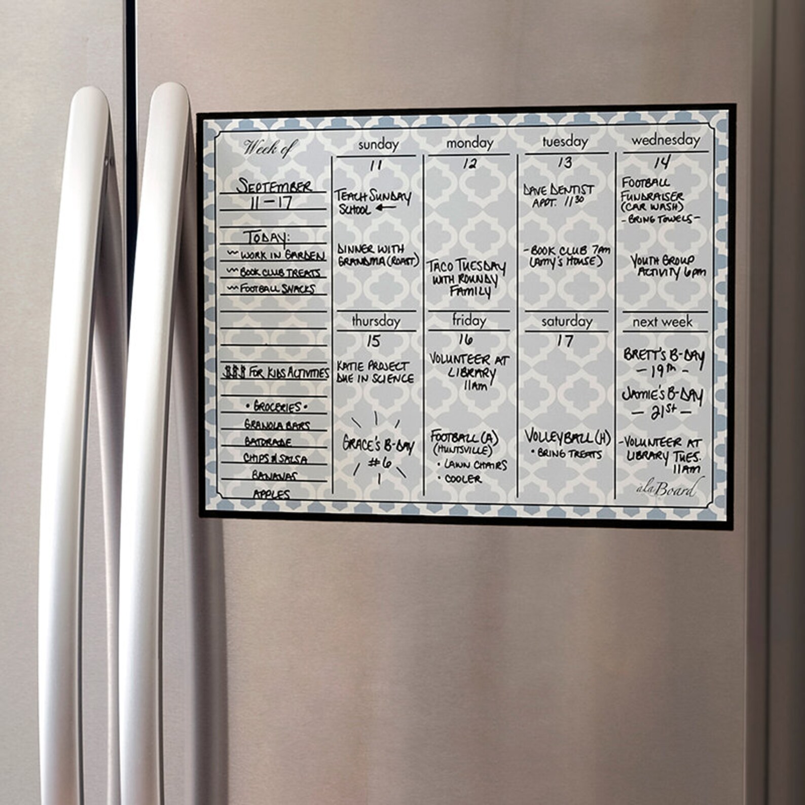 Weekly Planner Fridge Magnet Dry Erase Calendar | Etsy