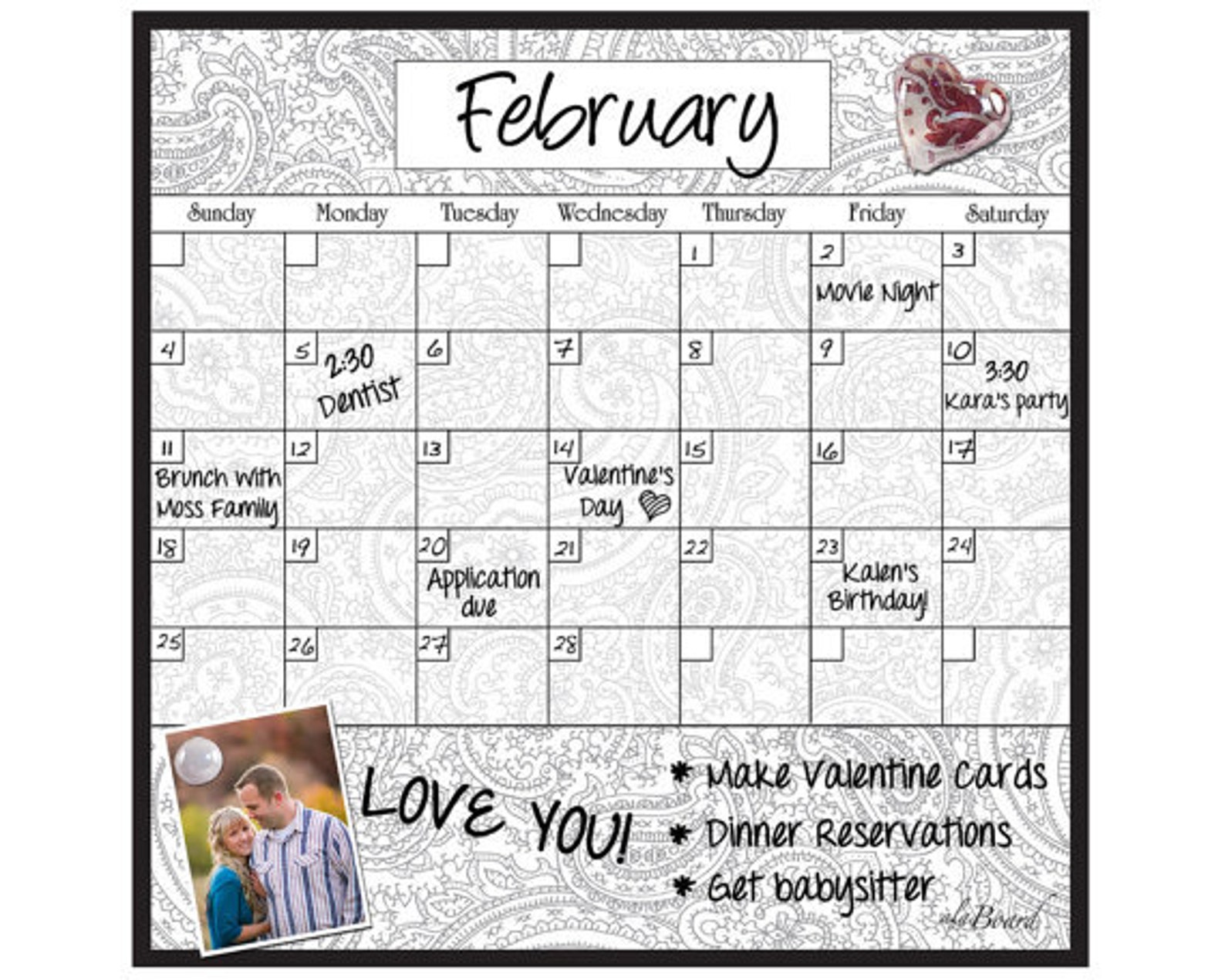 Large Fridge Calendar, Perpetual Calendar, Monthly Planner - Etsy