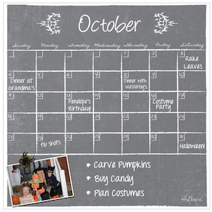Monthly Calendar, Perpetual Calendar, Dry Erase Calendar - Etsy