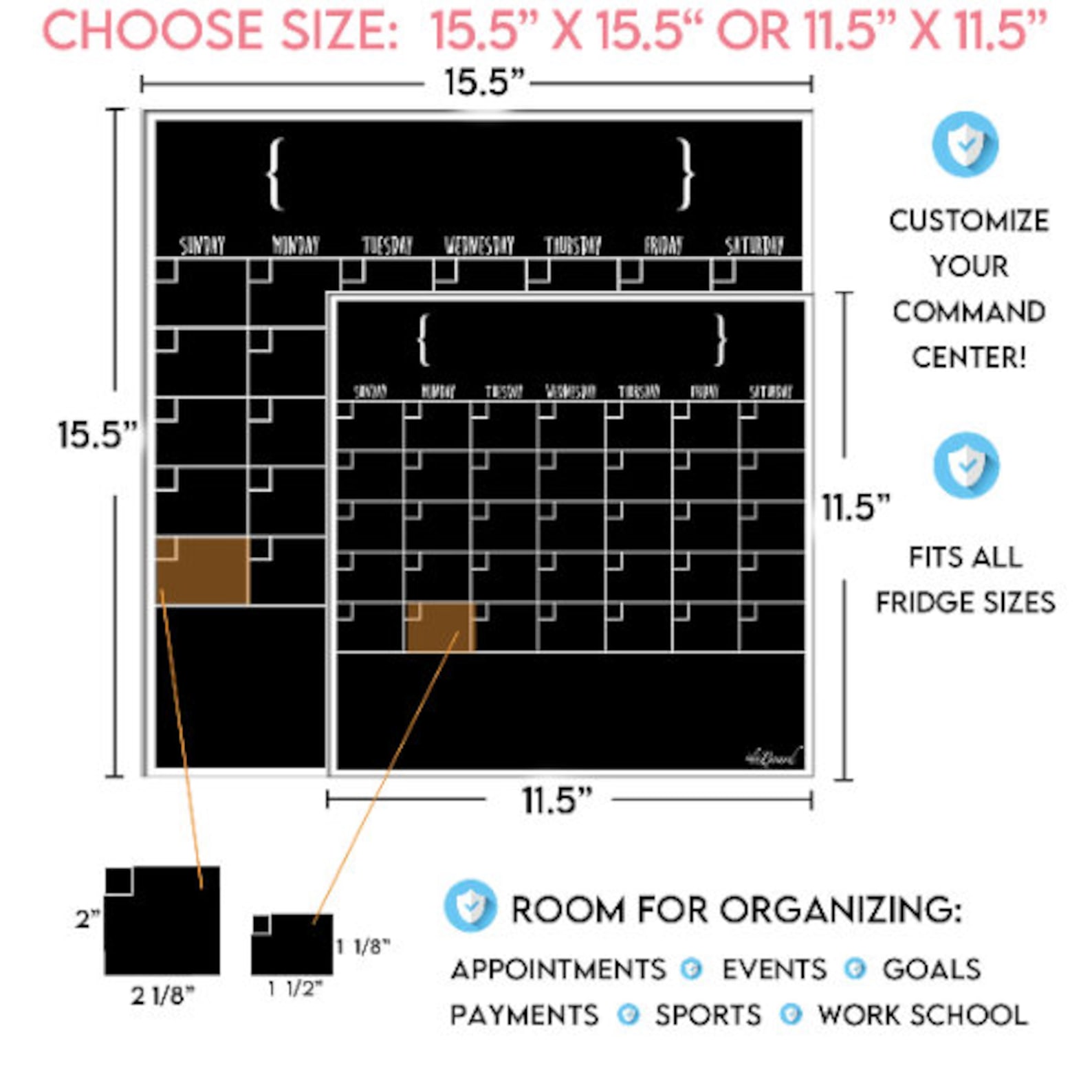Large Fridge Calendar Monthly Calendar Perpetual Calendar - Etsy