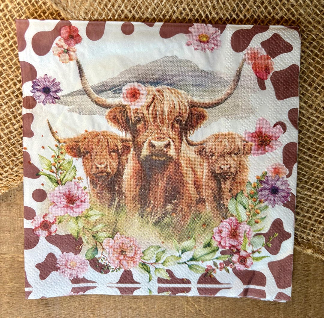 Highland Cattle, Cows Decoupage Napkins, Napkins, Crafting Napkins ...