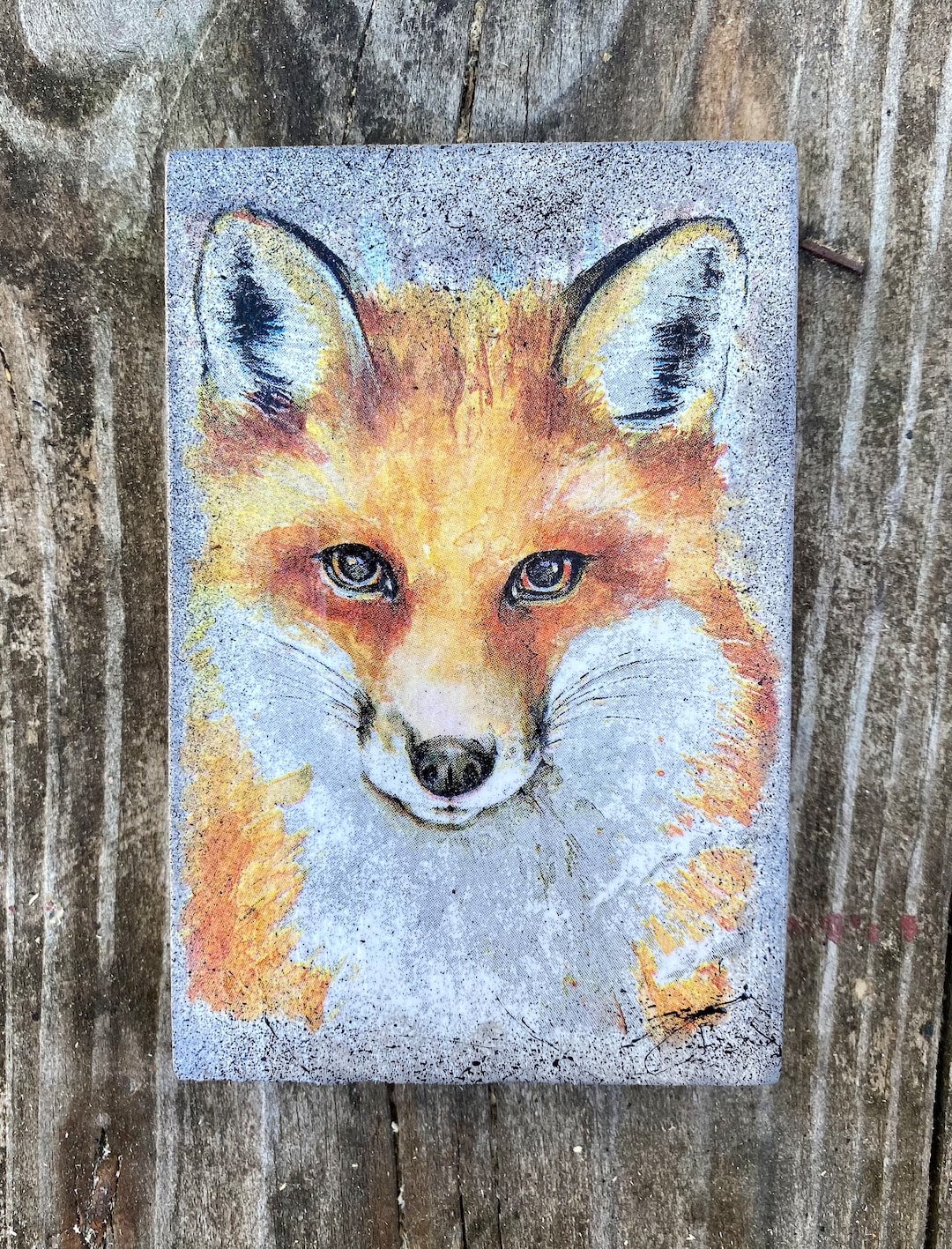 Red Fox Wood Block, Fox Decor, Lodge Theme, Hunting Decor, Fox Design ...