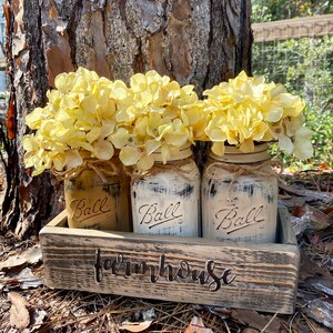 Farmhouse Mason Jar Set, Wedding Reception Accent, Farmhouse Design ...