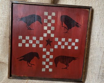 Primitive Checkers Board - Etsy