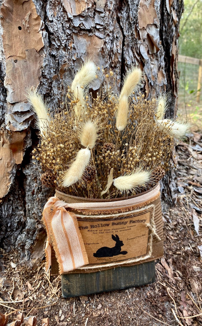 Tin Can Pocket Posey Crushed Tin Can Decor Primitive Tin - Etsy