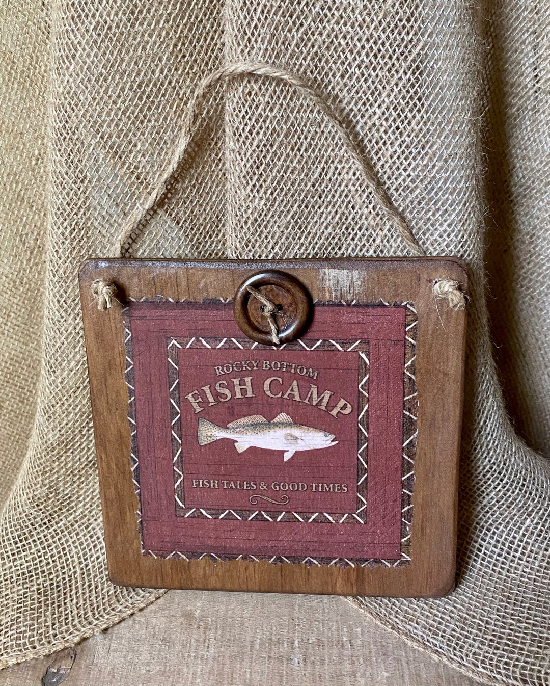 Fishing Camp Sign, Gone Fishing, Fishing Lure, Fish Camp Plaque ...