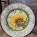 Glass Plate, Decoupaged Sunflower Plate, Farmhouse Decor, Dessert Plate ...