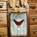 Primitive Wall Pocket, Farm Fresh Eggs, Chicken and Eggs, Pocket Posey ...