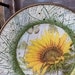 Glass Plate, Decoupaged Sunflower Plate, Farmhouse Decor, Dessert Plate ...
