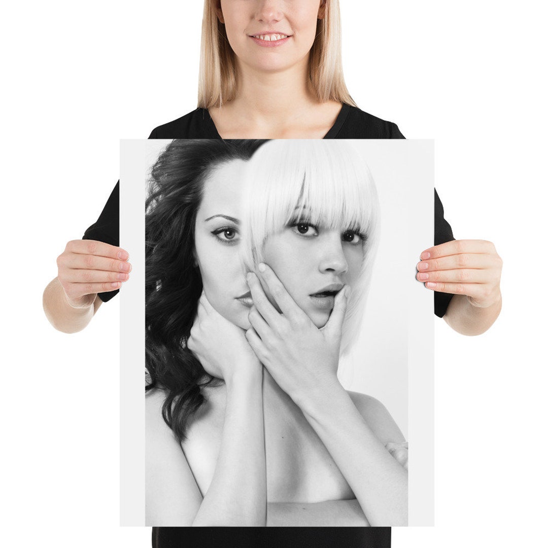 2 Faces as One, Poster in Variant Sizes, Digital Art/ Figurative Art/ Sensual Artdesigned by ...