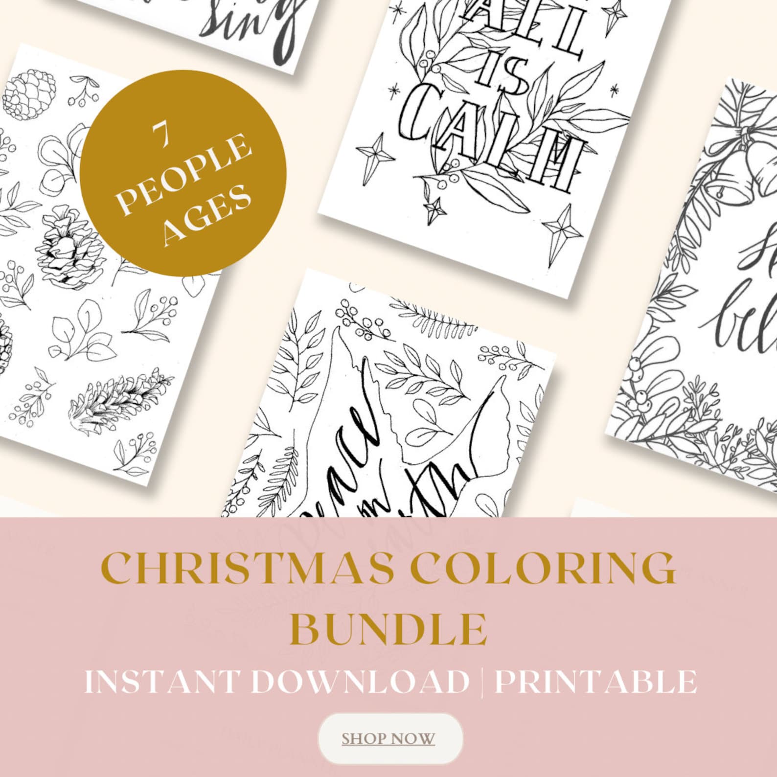 Christmas Coloring Bundle - Etsy UK