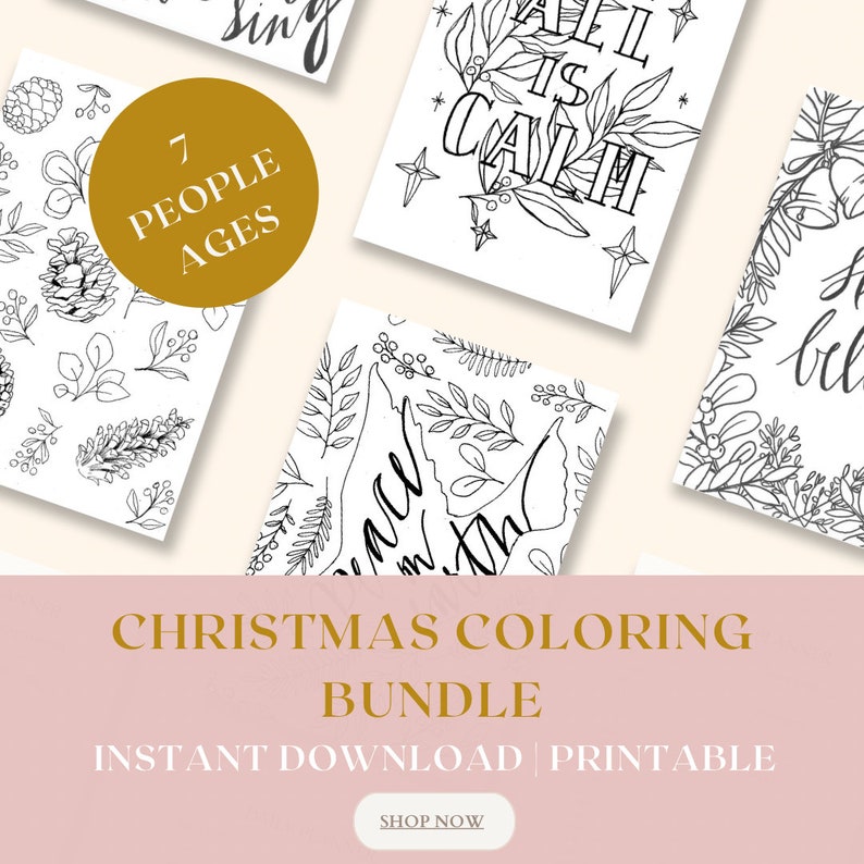 Christmas Coloring Bundle - Etsy UK