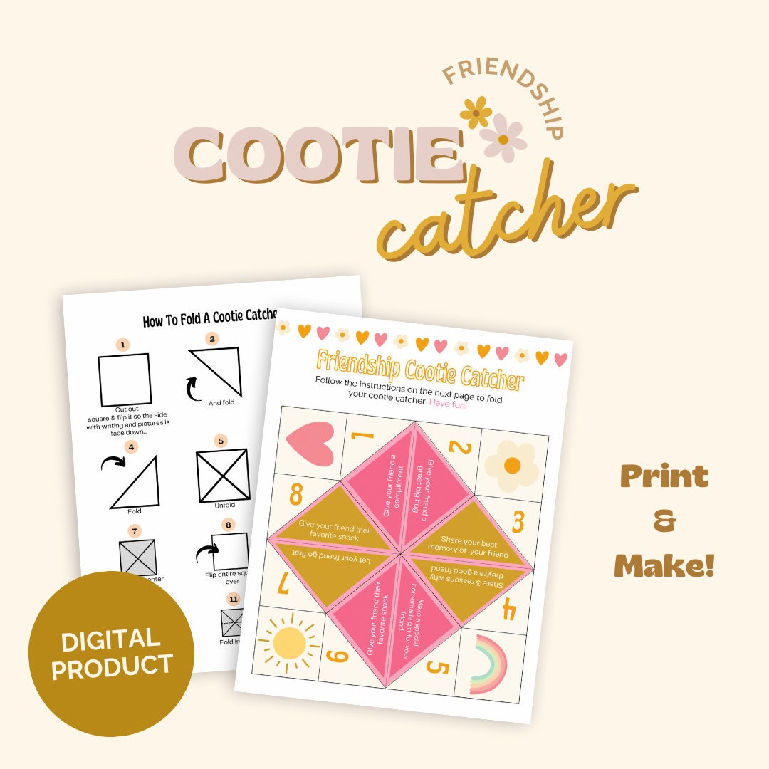 Friendship Cootie Catcher - Etsy