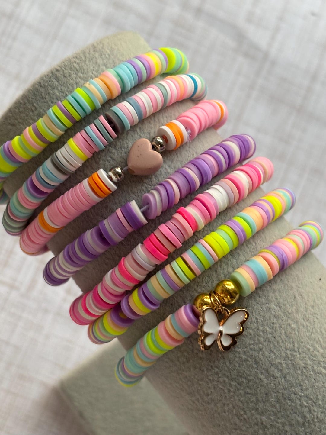 Vibrant Colored Summer Beaded Bracelets - Etsy
