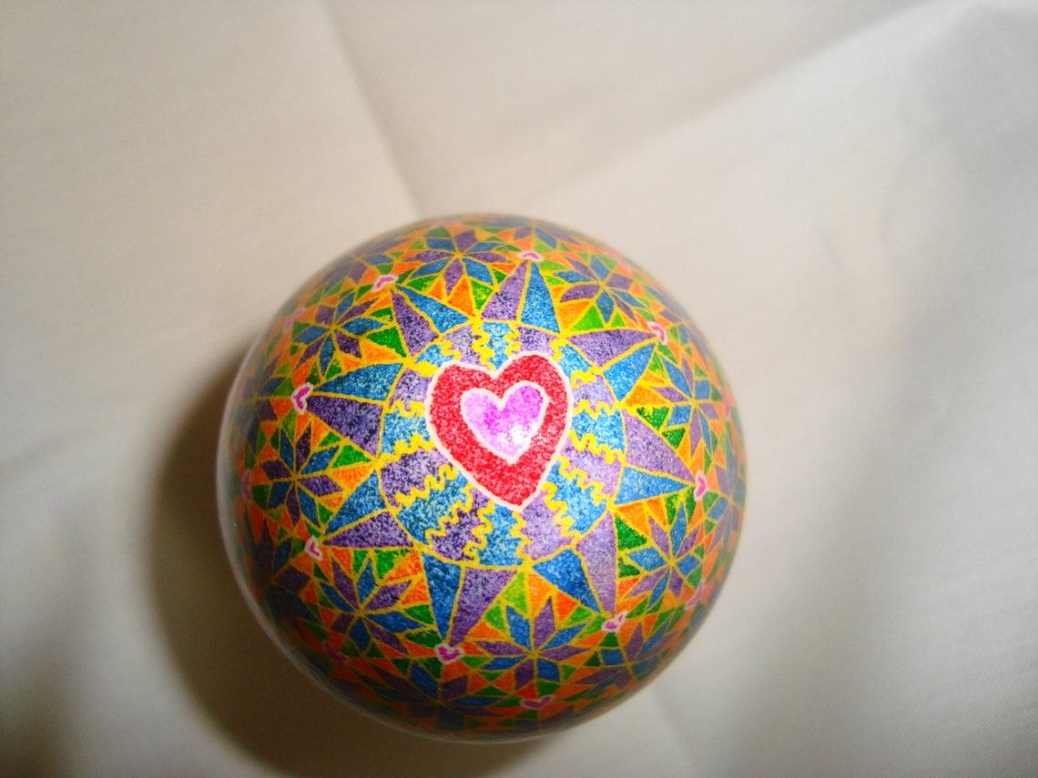 Modern Pysanky Goose Egg in Royal Colors - Etsy