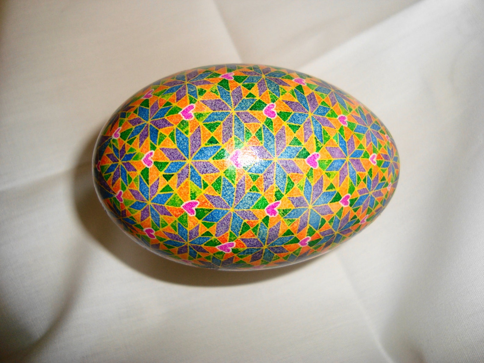 Modern Pysanky Goose Egg in Royal Colors - Etsy